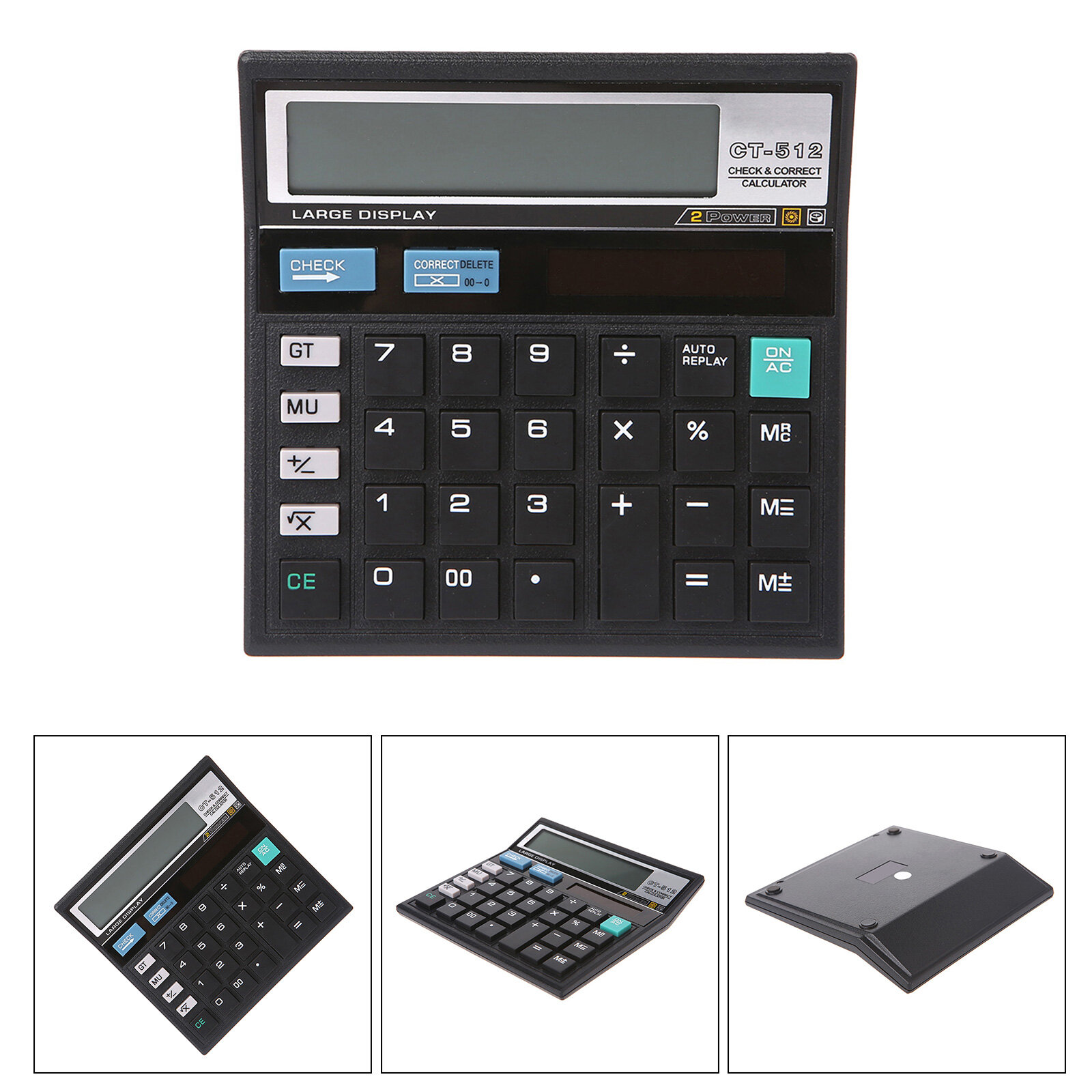 Большие кнопки 12-значные стандартные электронные калькуляторы Солнечный батарея калькулятор