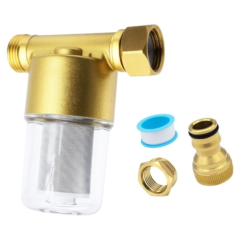 Многоразовый Фильтр Для Воды с Осадком и Сетчатым Фильтром для Воды из Нержавеющей Стали 40 Микрон для Стиральной Машины и Садового Шланга