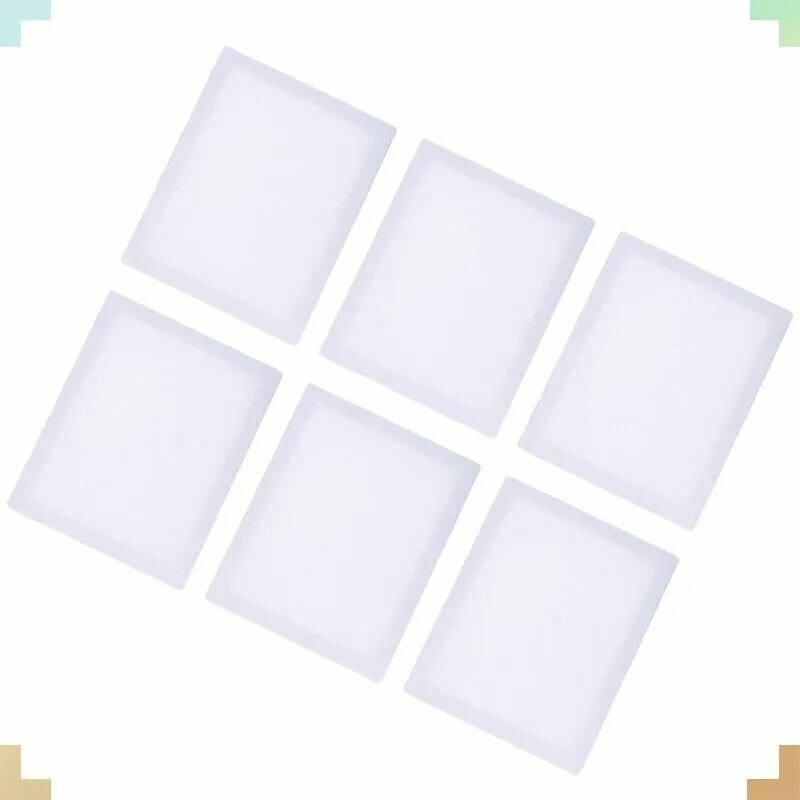 6 шт. рамок, белая краска, прямоугольные доски, масляная живопись, ручная роспись, льняные, деревянные, бамбуковые