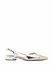 Туфли Anna F. Pointed-toe slingback flat pumps, размер 37, Silver