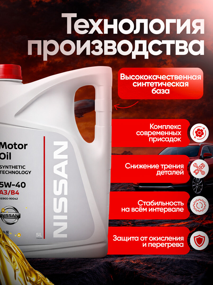 Motor oil 5W-40 Масло моторное, Синтетическое, 5 л