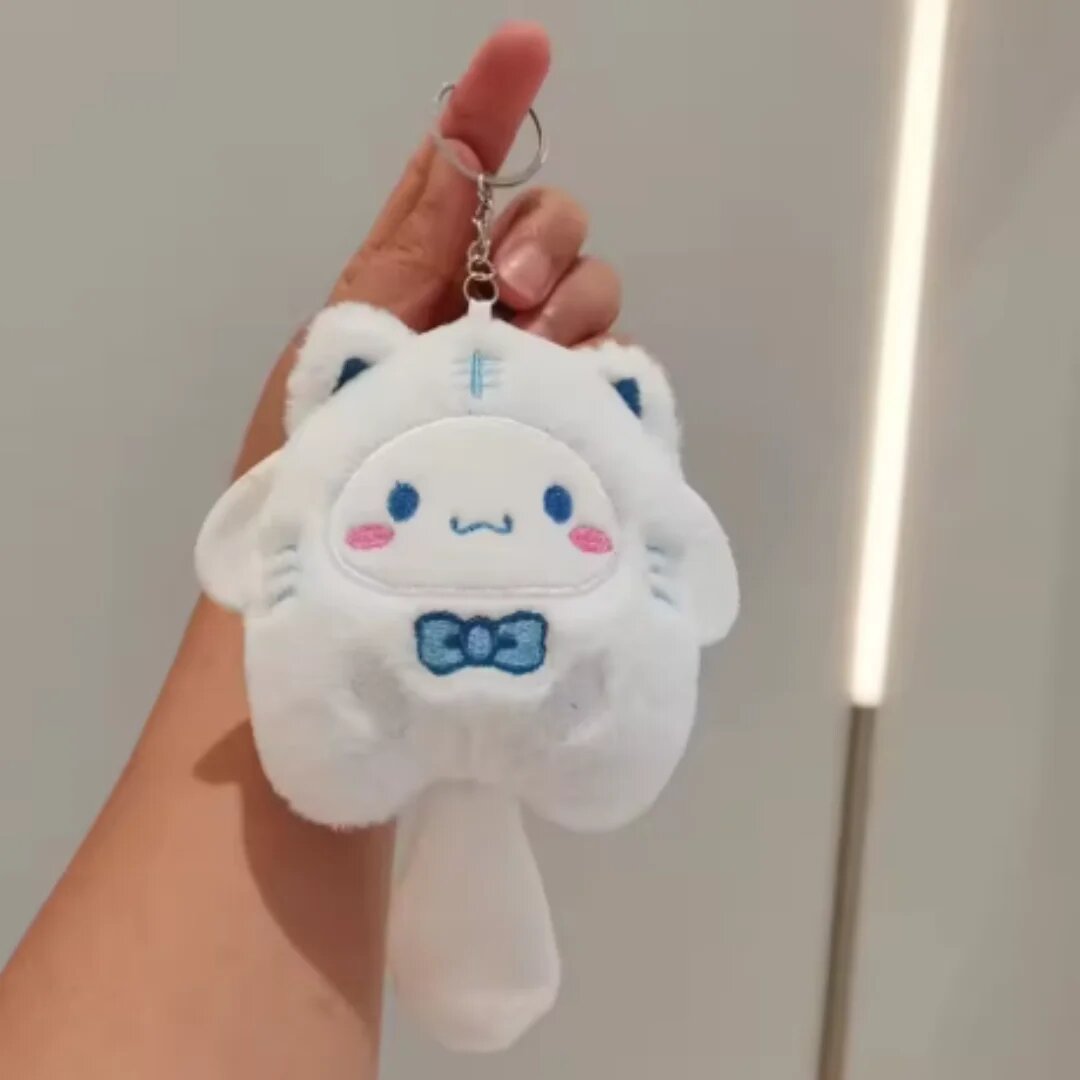 Плюшевый брелок «Hello Kitty MyMelody Kuromi Cinnamoroll», школьная сумка с мультяшными животными, подвеска, украшение для рюкзака, кукла