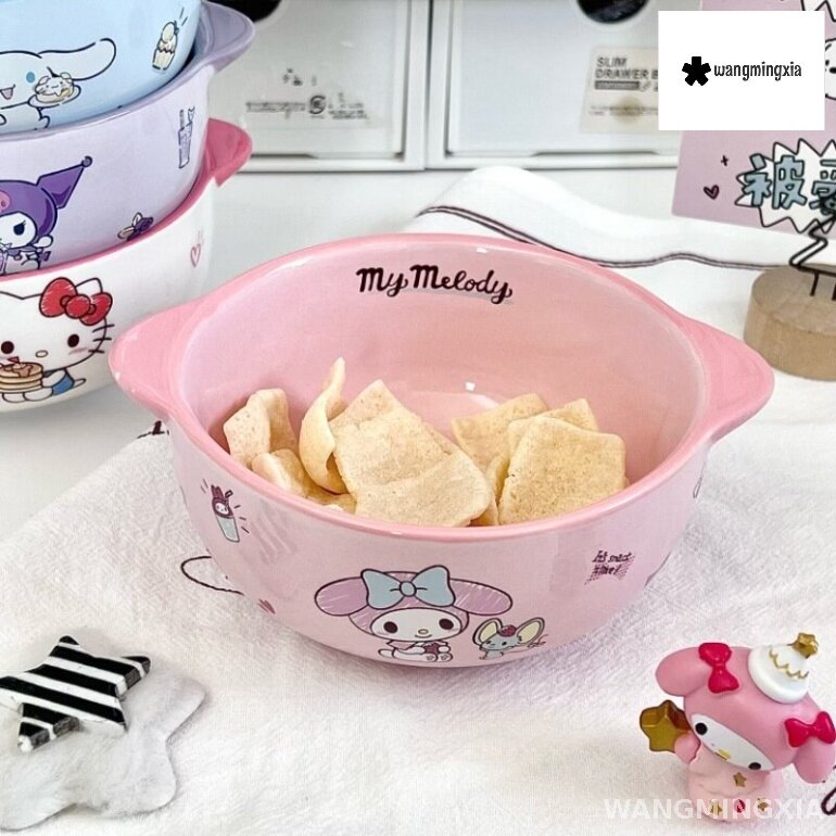 Эксклюзивная детская посуда Куломи с Sanrio Hello Kitty для риса и выпечки представлена керамической миской