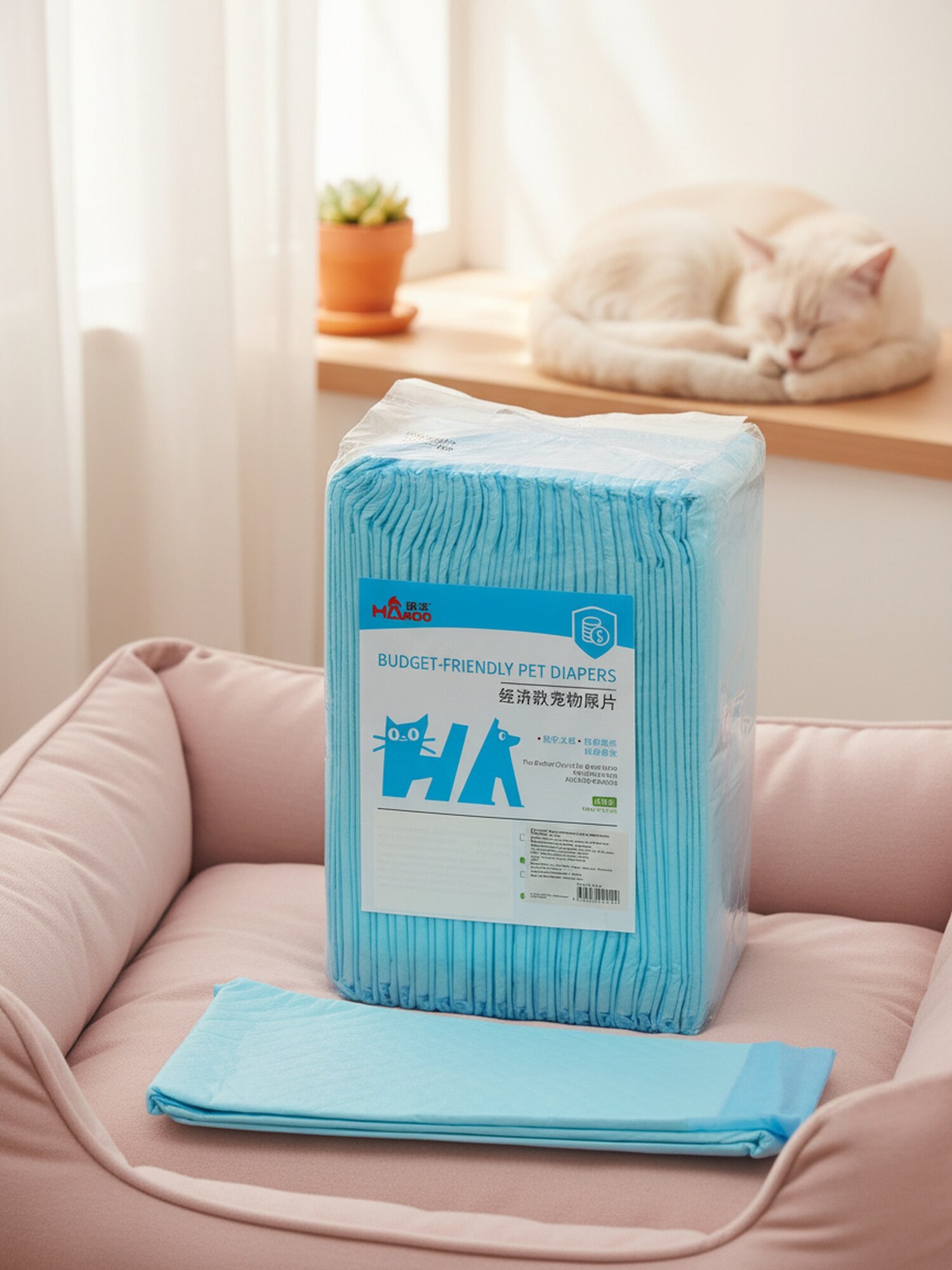 Пеленки впитывающие для животных 60х90 см, 20 штук, одноразовые коврики собакам и кошкам, гигиенические подстилки Y4-11421