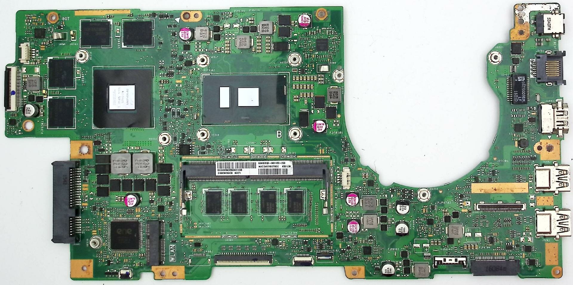 Материнская плата ASUS K501UW донор компонентов