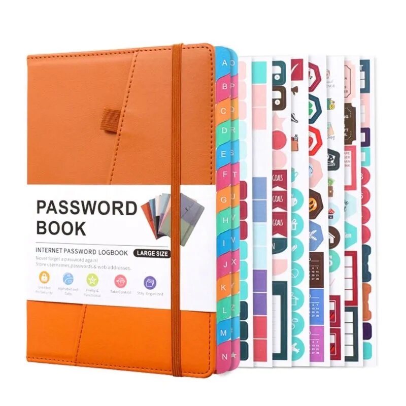 Записная книжка Password Book A5 Password Internet Password Logbook Large Size