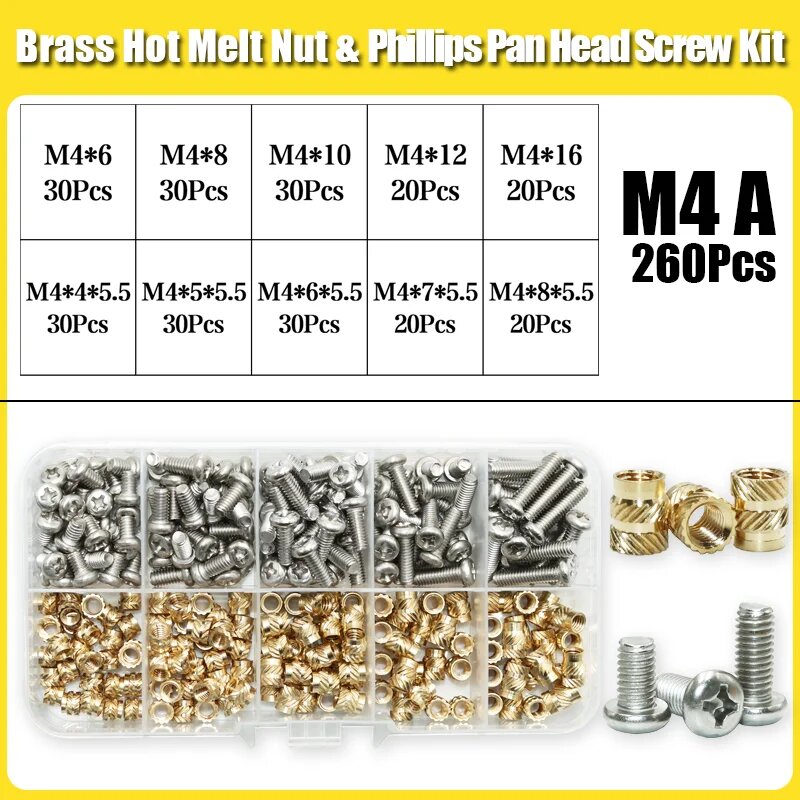 Латунные гайки и винты М2 М3 М4 Cross Head Bolt 4A