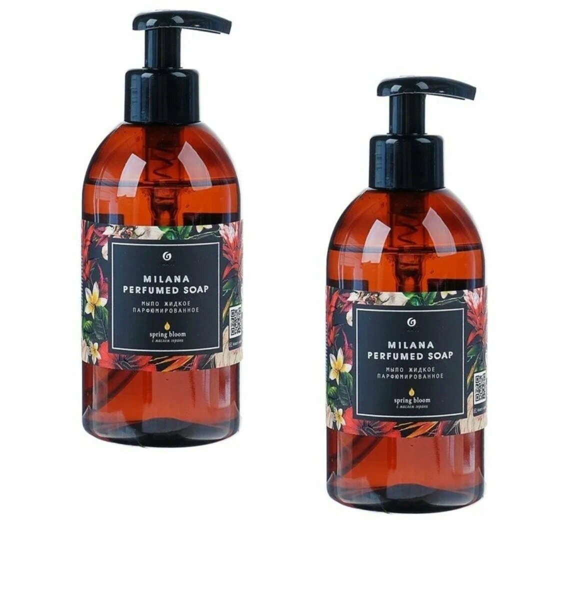 Мыло жидкое GraSS парфюмированное "Milana Spring Bloom" ,300 мл 2шт