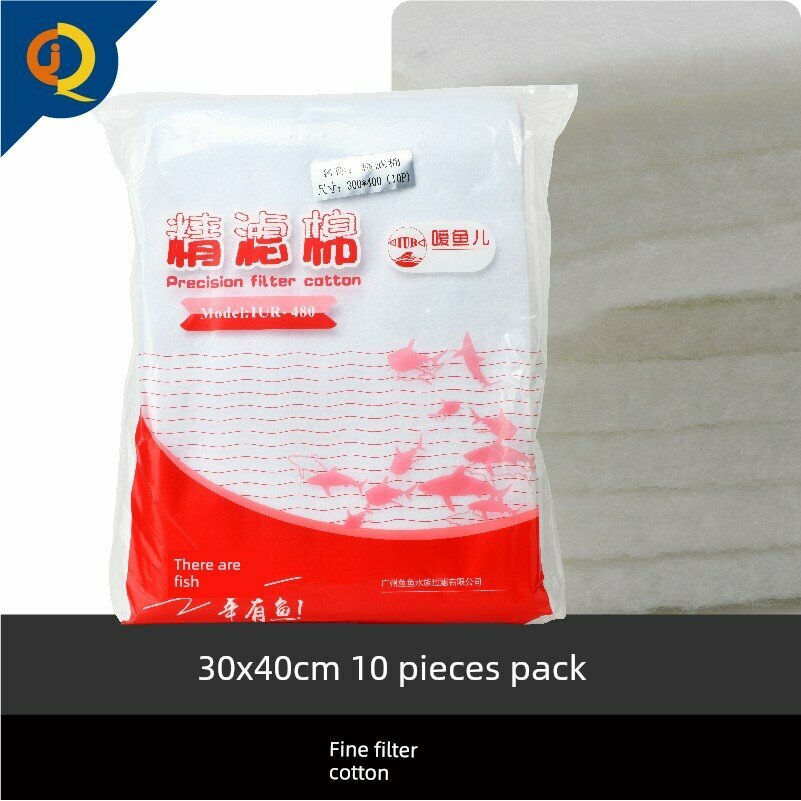 Тонкий фильтрующий ватный мат 30x40 см для аквариума — десять листов, премиальный мягкий материал для очистки воды