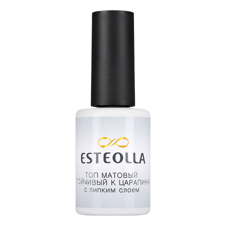 ESTEOLLA, Топ Матовый устойчивый к царапинам с липким слоем, 8 мл