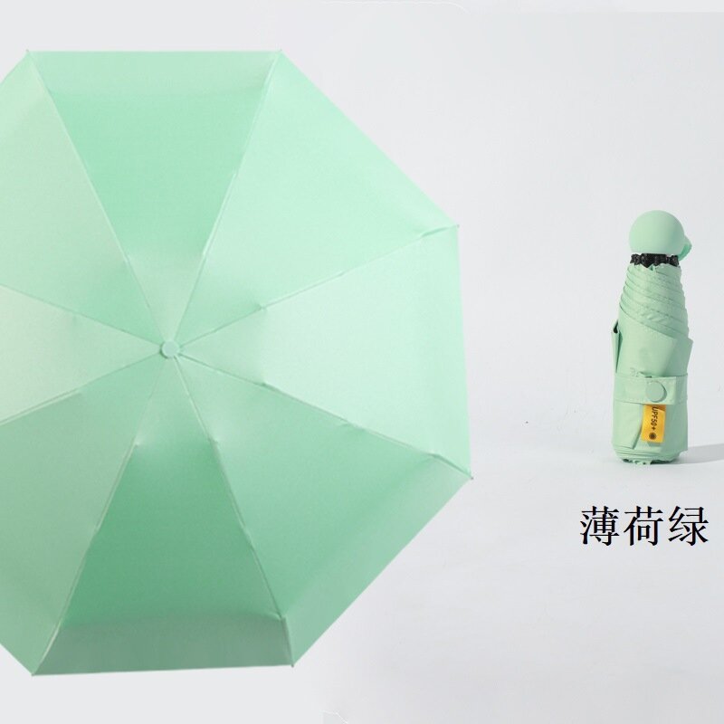 Бестселлер 50% off Компактный и портативный карманный зонт-капсула, защита от ультрафиолета, двойного назначения для солнца и дождя, летний солнцезащитный зонт.