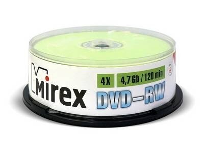 Диск DVD-RW Mirex 4.7 Gb, 4x, Cake Box (50 шт. )