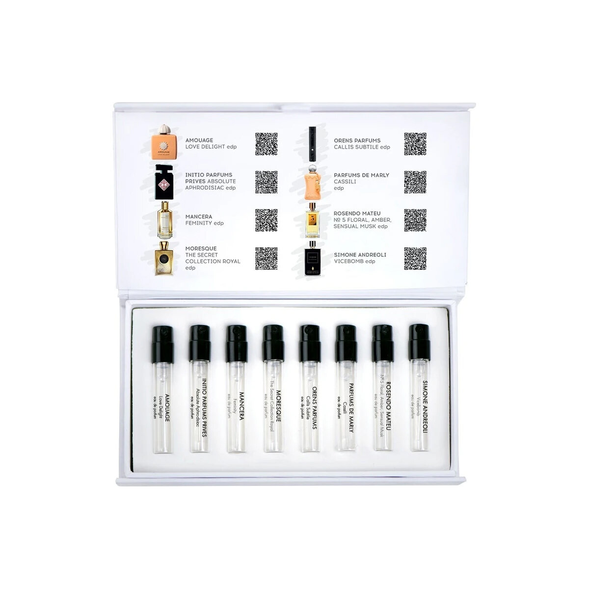 Набор Aroma Box "Роскошная женщина" TSARSKAYA.K, парфюм в мини-флаконах, 8 ароматов