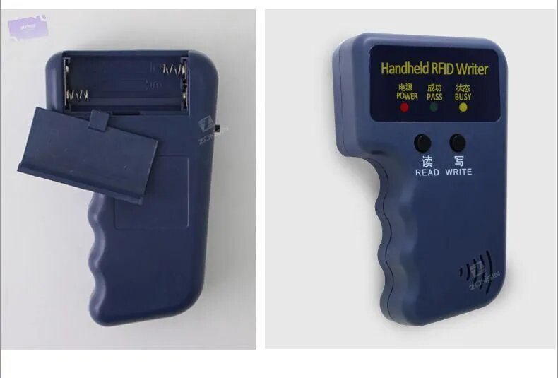 Handheld RFID Writer Reader Duplicator 125KHz RFID Key Card Copier Access Control System Blue