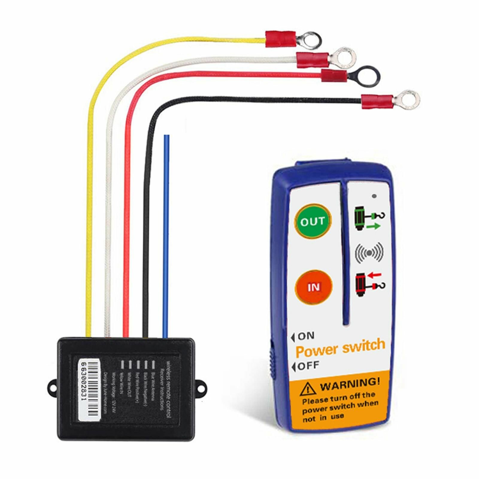 Беспроводной пульт управления лебедкой 12/24В, 30 метров, для автомобилей, квадроциклов, внедорожников, с дистанционным переключателем KLS-203
