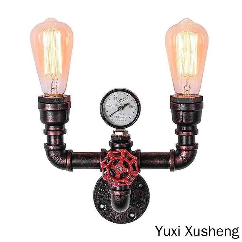 Настенный светильник Yuxi Xusheng, E27, 60 Вт, Лофт, 2 лампы, Разноцветный, металлический корпус, для кафе/бара