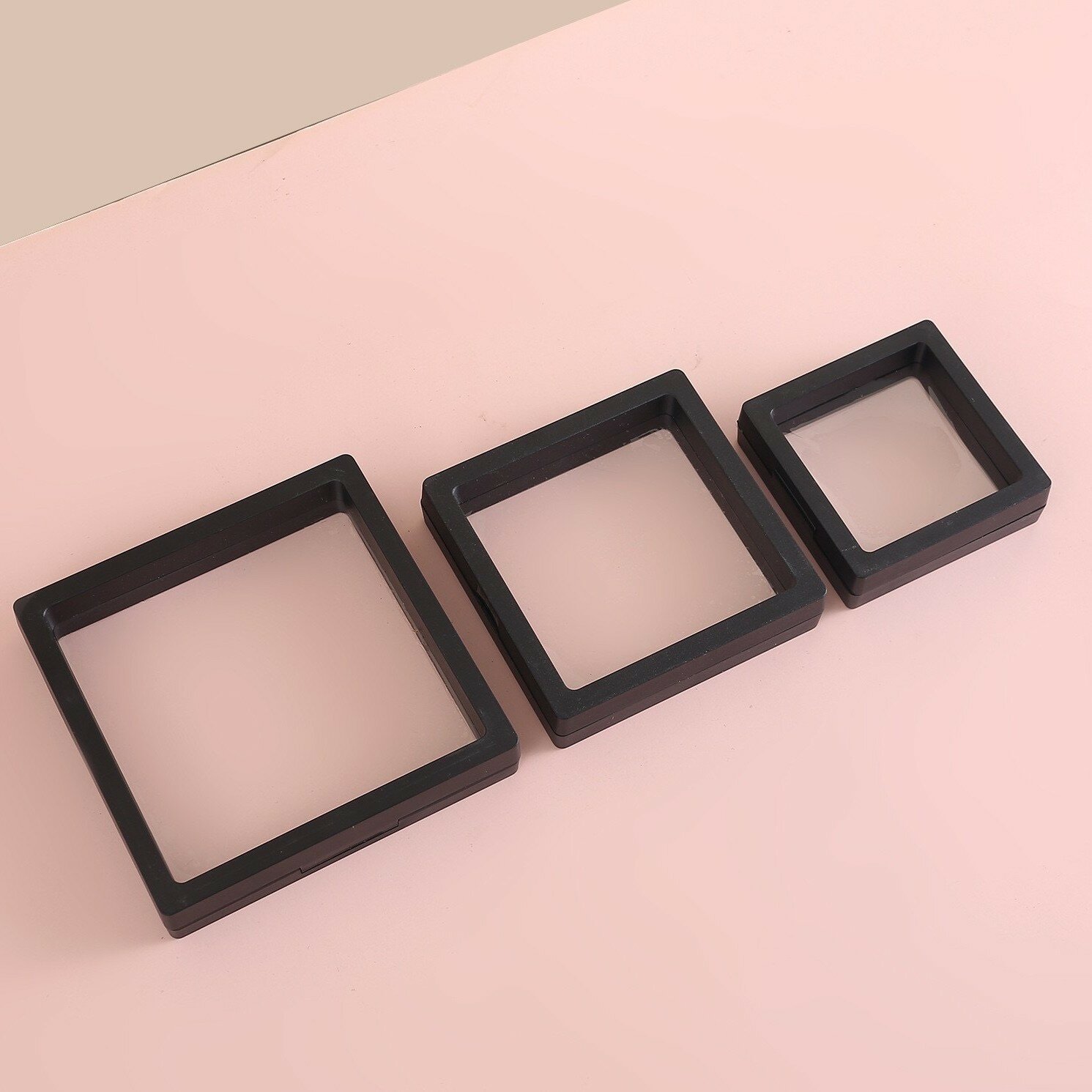 Черная коробка для хранения ювелирных изделий для ожерелий, серег, колец, браслетов и подвесок – 5x5x2 см (оптовая