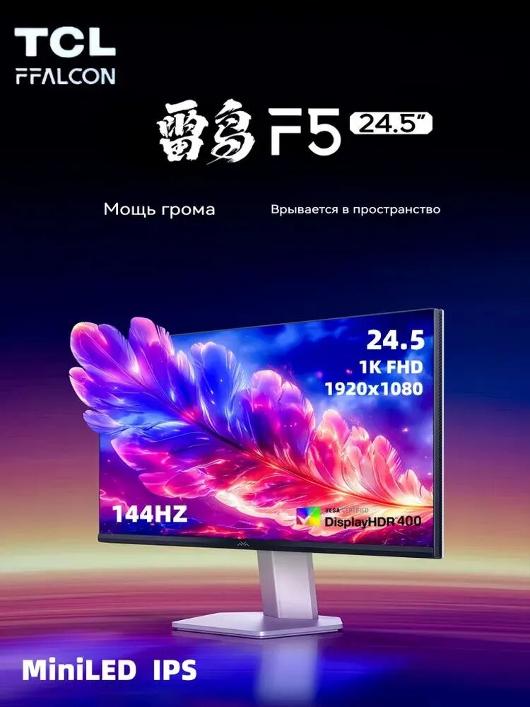24.5" Монитор F5 1920*1080 IPS 144HZ, белый