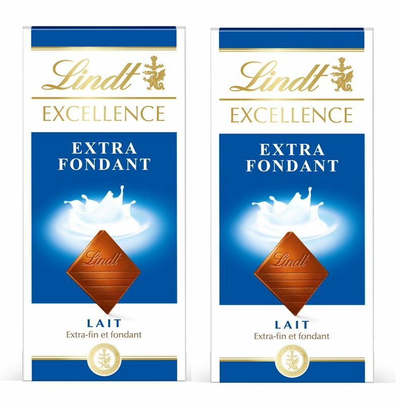 Молочный шоколад Lindt Excellence Milk, 2шт х 100 гр (Франция)