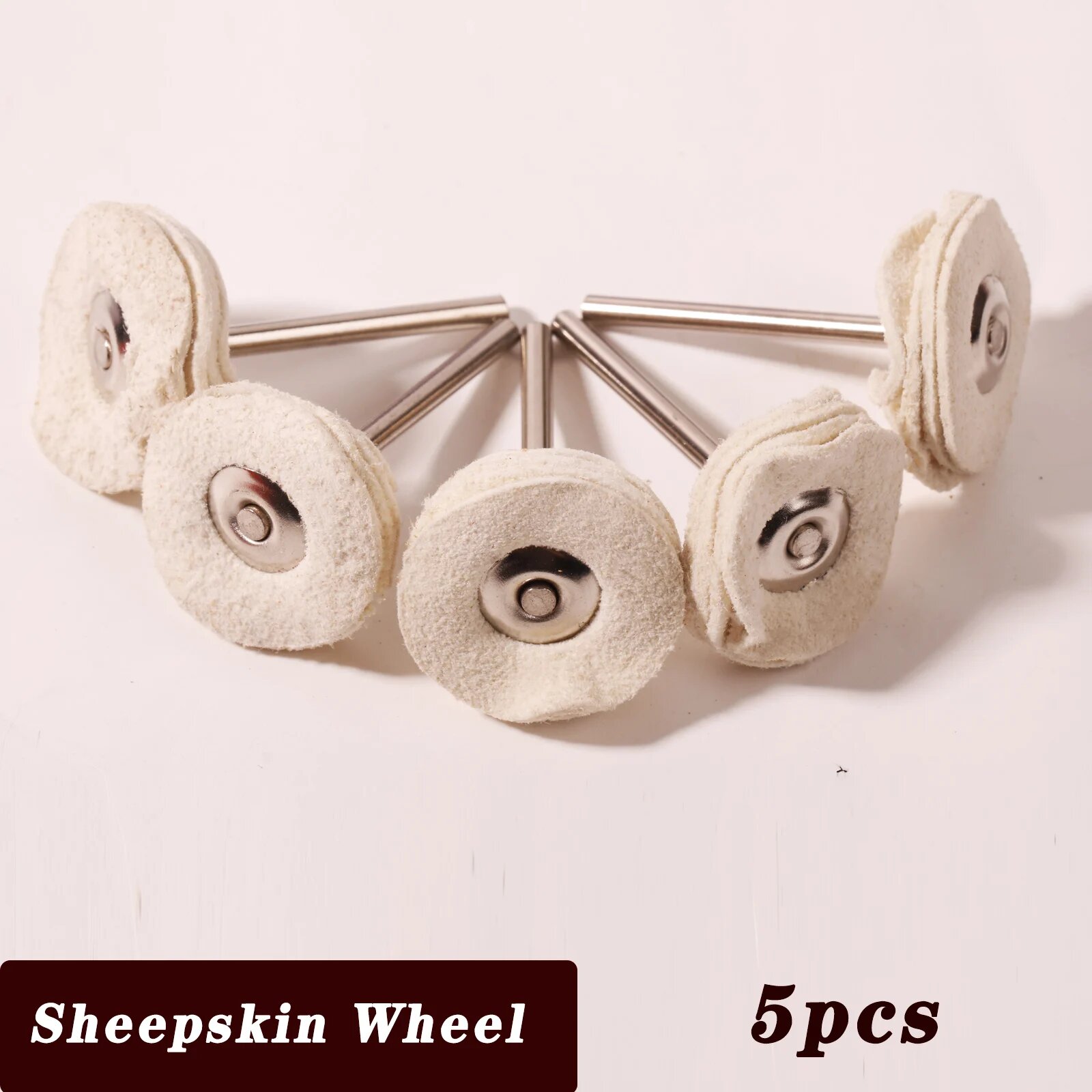 Шлифовальные диски из кожи 5 шт. Sheepskin Wheel 5pcs