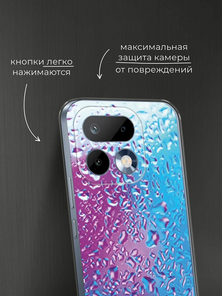 Чехол на Realme 16 Pro / Реалме 16 Про с принтом Капли на стекле — фото 1