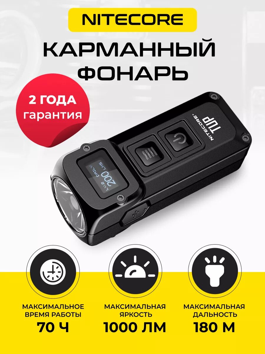Фонарь кемпинговый аккумуляторный ручной Найткор TUP