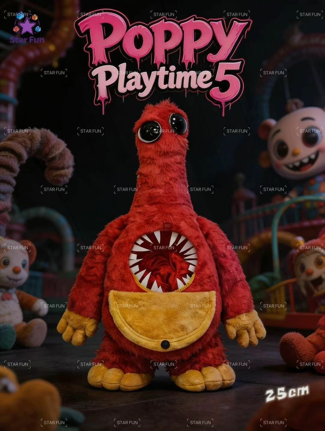 Мягкая Игрушка Poppy Playtime Chapter 5 Чам Чомпкинс (Chum Chompkins) 25cm