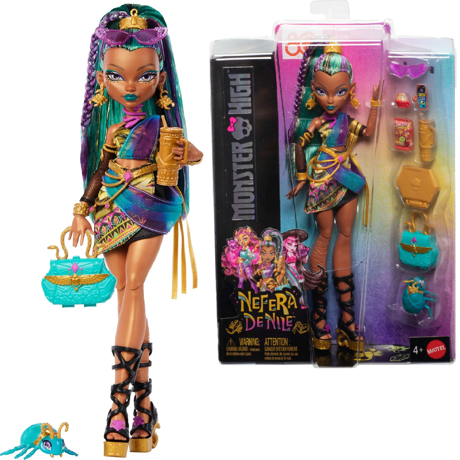 Кукла Нефера де Нил Monster High Nefera De Nile с питомцем JDR48
