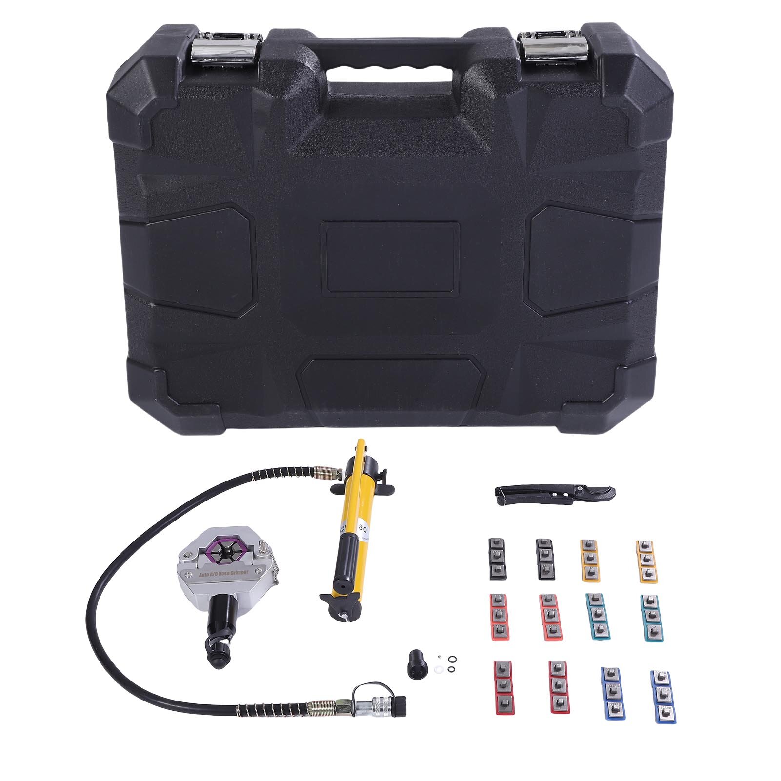 Ручной гидравлический обжимной инструмент для шлангов кондиционера, с 12 матрицами