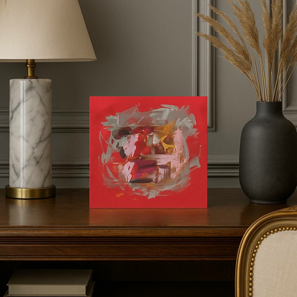 Картина для интерьера "Когда сердце говорит" 18х19см, акрил, авторская работа , Мария Ника