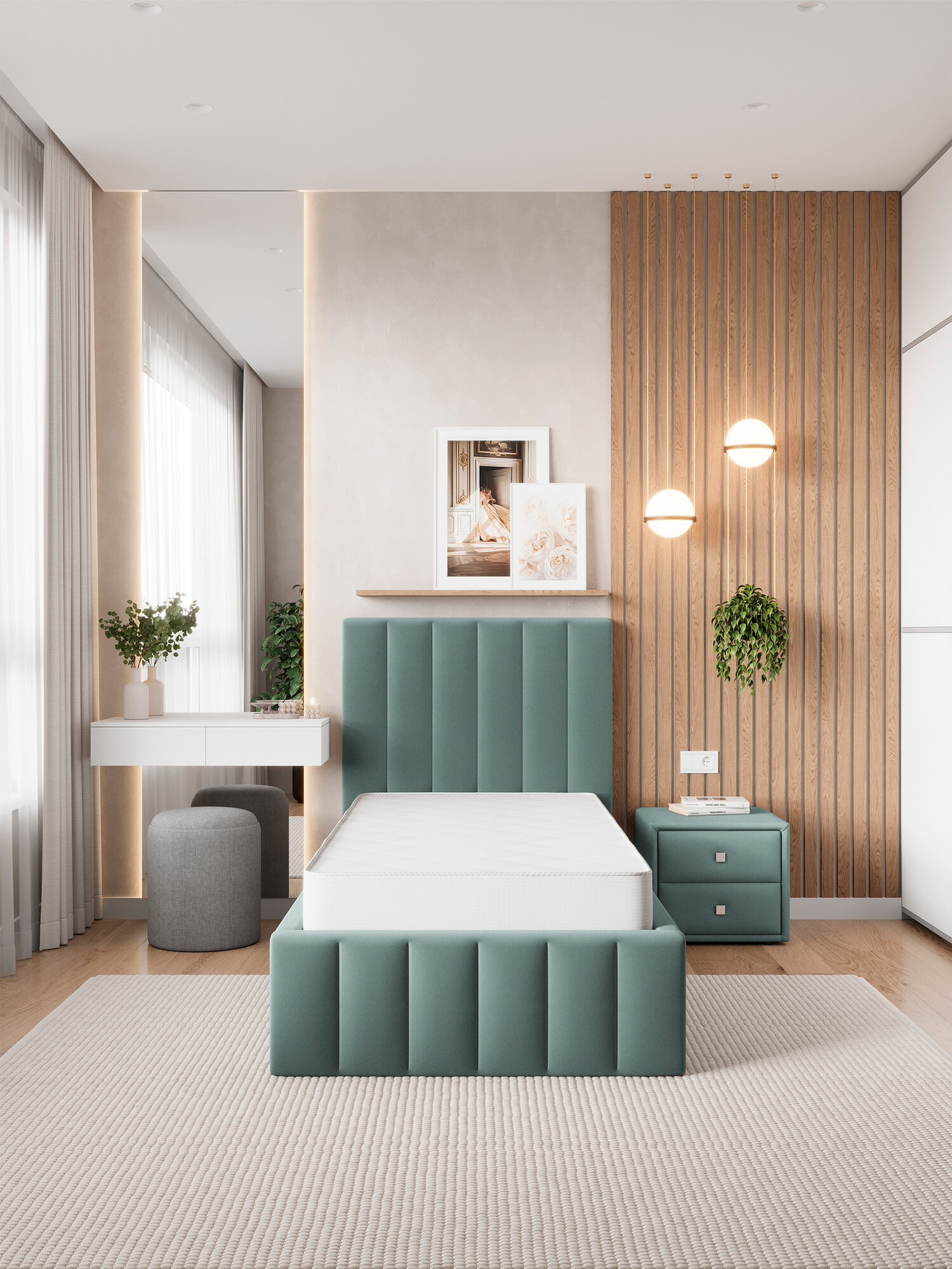 Кровать Микс Интерьер 90х200 с подъемным механизмом, Альпия с мягким изголовьем для дома и спальни, ортопедическое основание, ящик для белья