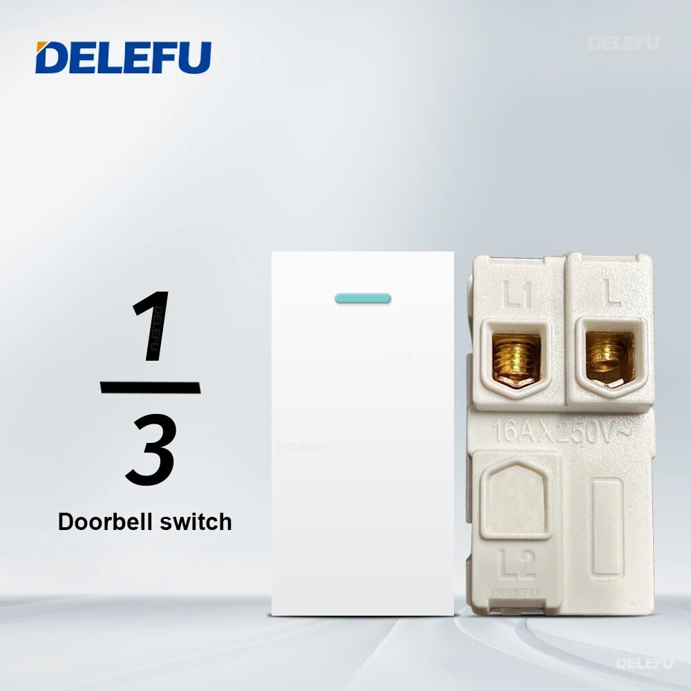 DELEFU Умная белая розетка с выключателем Doorbel Switch