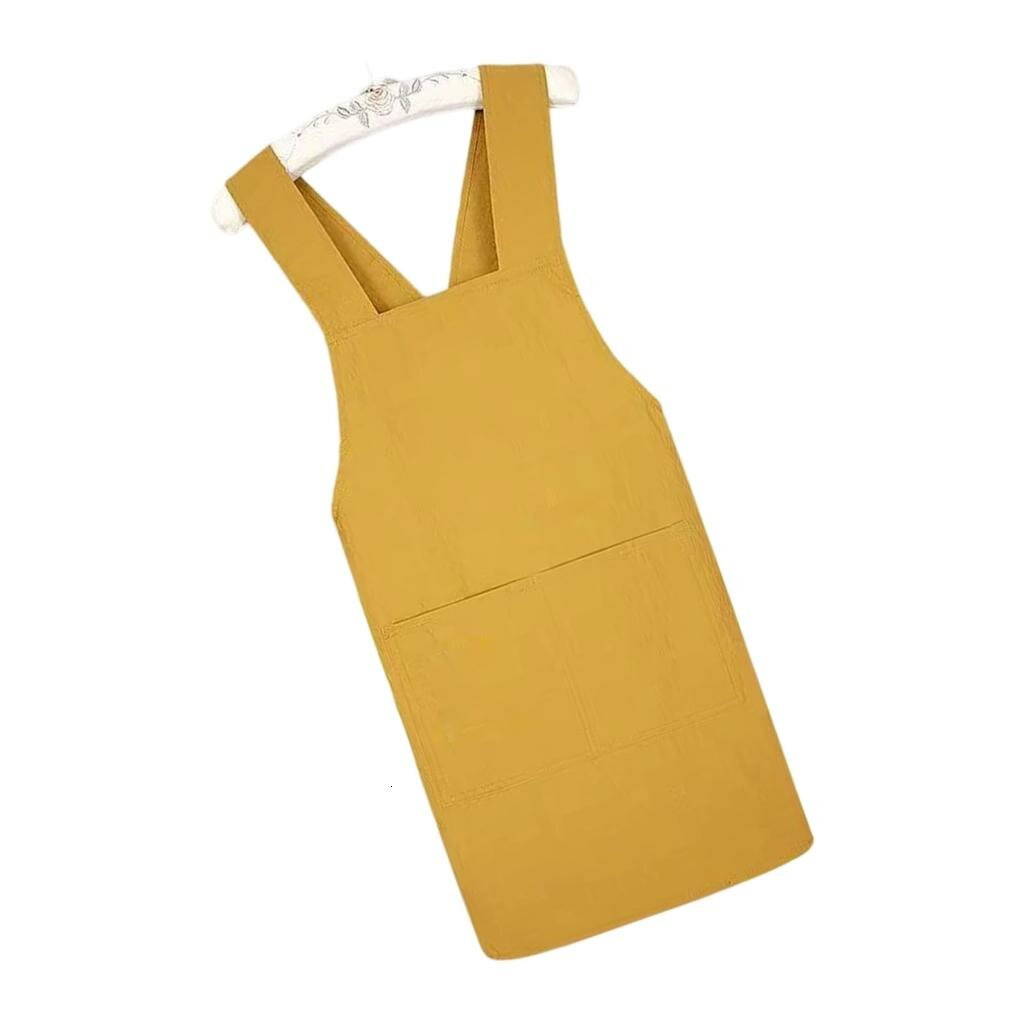 Водонепроницаемый фартук с перекрещивающимися лямками, Желтый