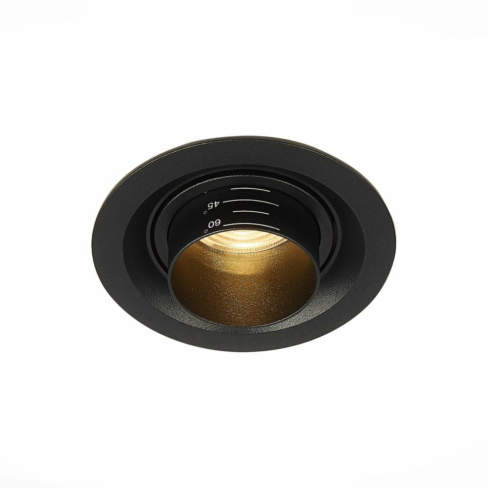 ST701.438.07 ST-Luce Св-к встр. Zoom Черный LED 1*7W 3000K 560Lm Ra 15°-60° IP20 D90xH65 170-240V.