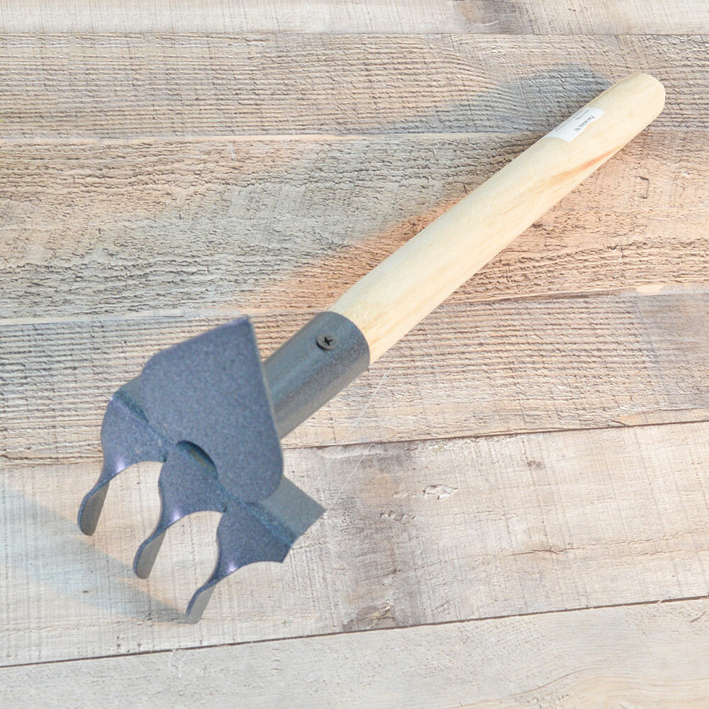 Рыхлитель садовый комбинированный "№1" с деревянным черенком, металлический, для эффективной обработки почвы и грядок