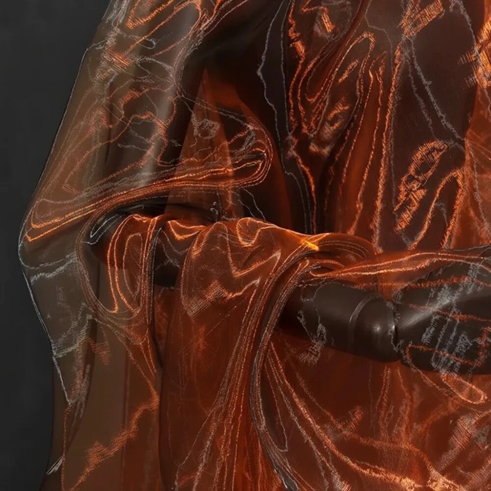 Ткань из двухцветного градиентного полотна 100x150 см, красочная тонкая тюлевая ткань, легкая двухцветная прозрачная органза