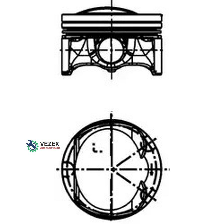 KOLBENSCHMIDT 40251610 Поршень dm.82.51x1.2x1.5x2.0 +0.25 Цена за 1 шт.
