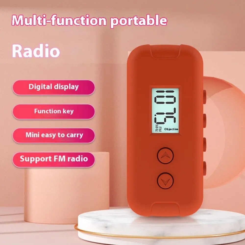 Настольные часы с FM радио 107.5 МГц цифровым дисплеем и будильником, белые — фото 1