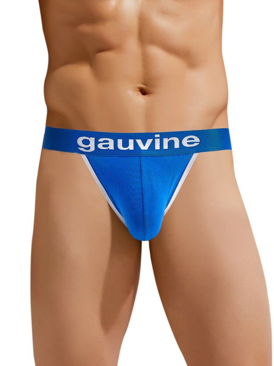 Мужские трусы джоки синие GAUVINE 4004 хлопок/эластан S (44)