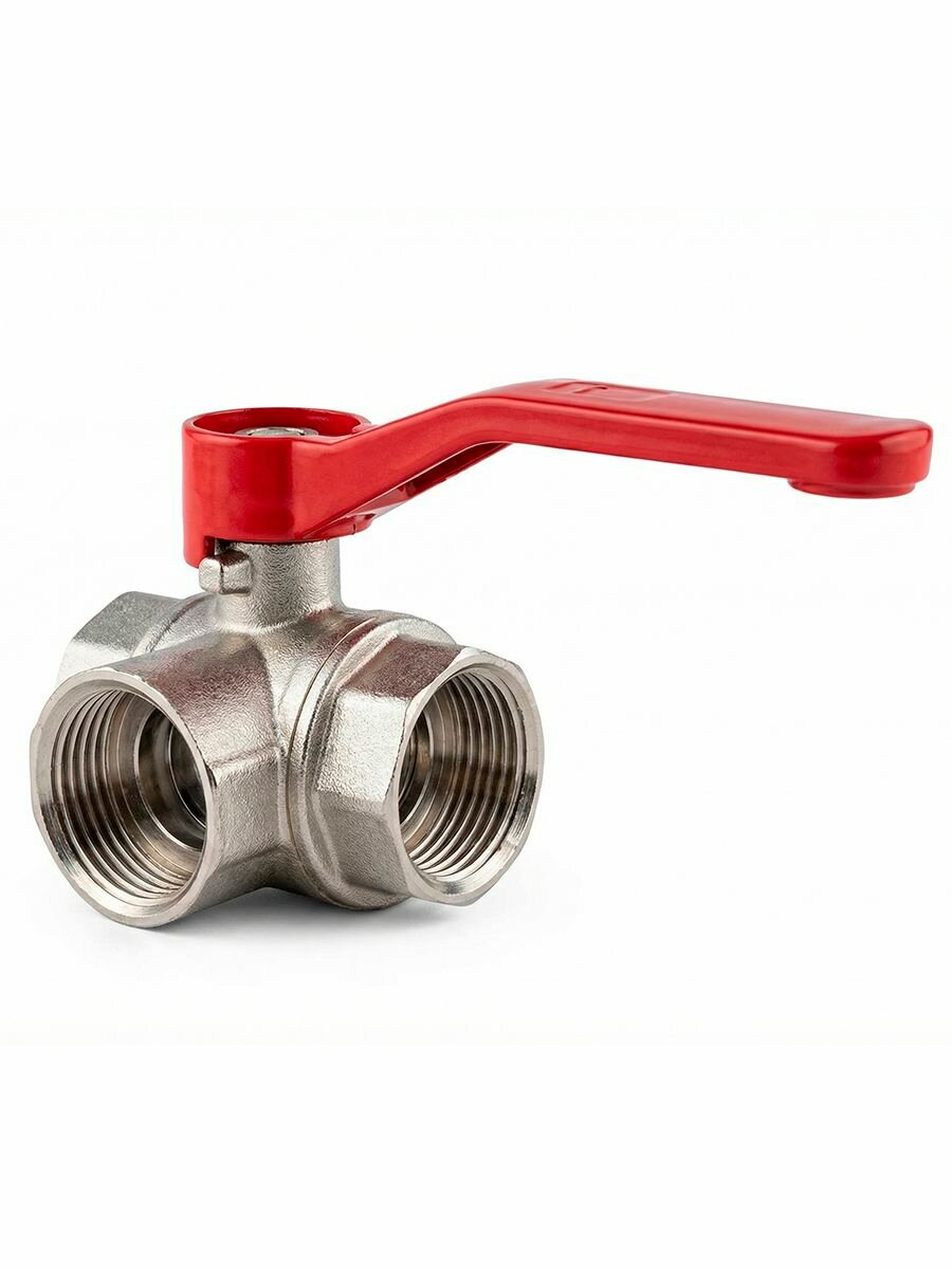 Кран шаровой 3/4" трехходовой рычаг вн/вн/вн тип-Т Ду20 Ру40 STI