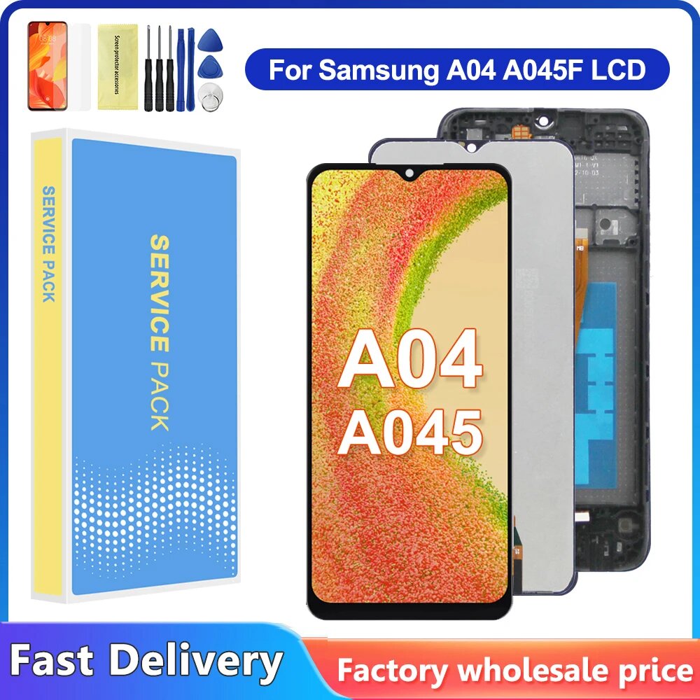 Дисплей для Samsung A04 A045 с рамкой, A045F/M