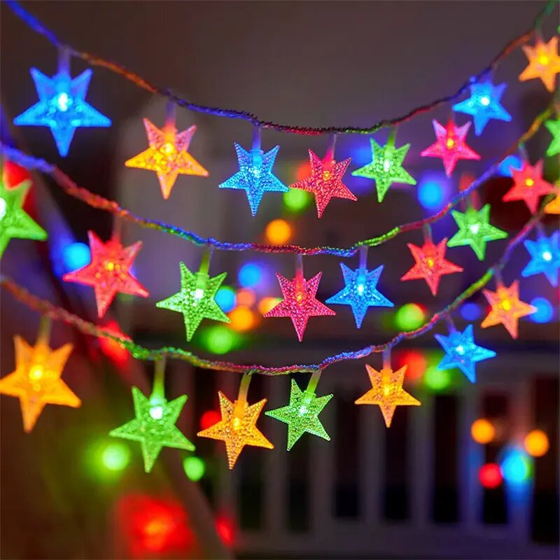RGB гирлянда-звезда, 40 LED, 6 м