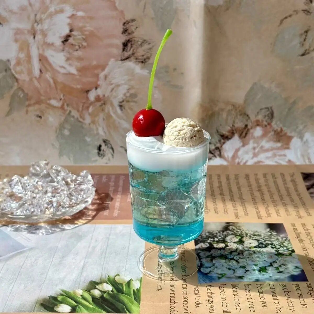 Чайный стакан Blow Cup синий, шовa стиль
