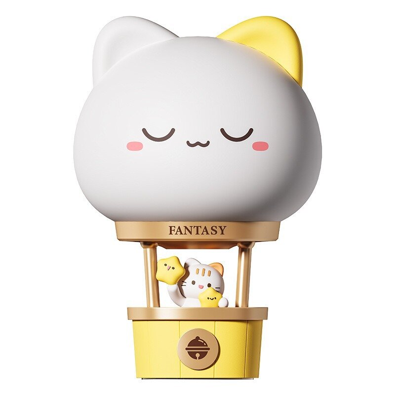 Ночник в форме воздушного шара с кошкой - декоративная лампа для детей, 80-120 символов