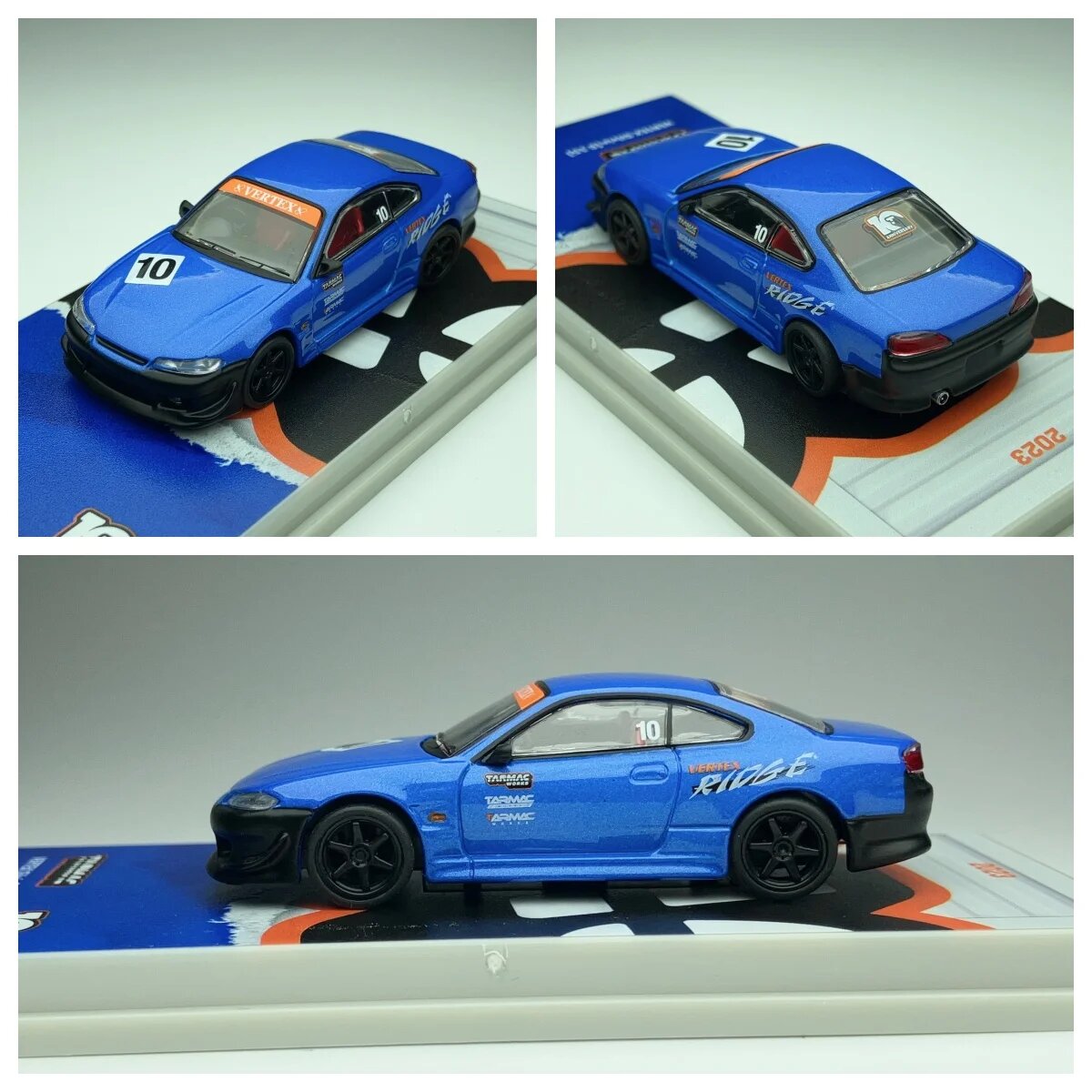 Коллекционная модель автомобиля Tarmac Works 1/64 Vertex Silvia S15 JDM, лимитированная серия, из сплава, к 10-летию компании