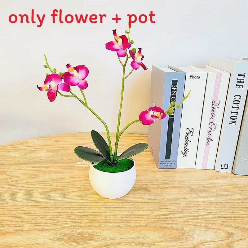 Синтетическое бонсай растение с фаленопсисом афродита цветы для конференции или праздничных подарков красный