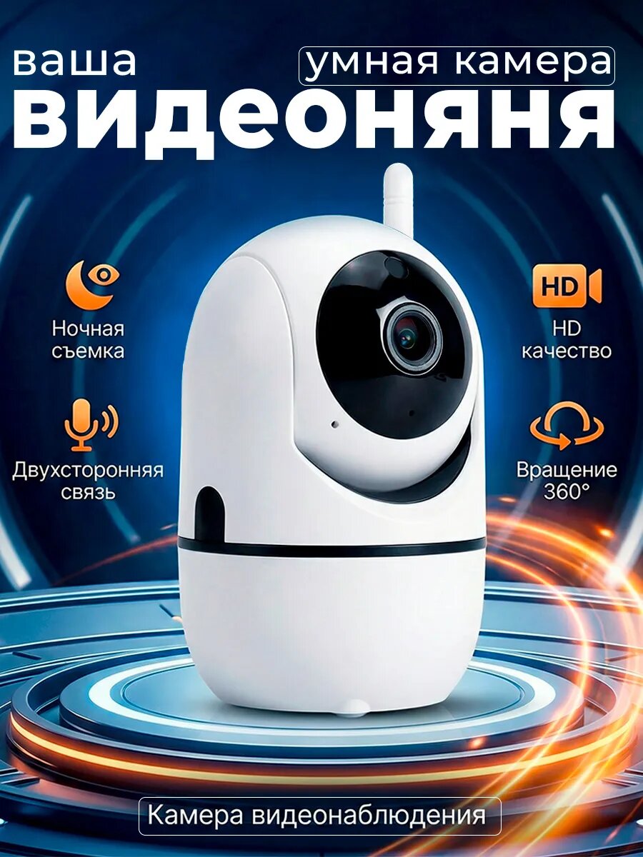 Видеоняня, с камерой, для дома, с телефона, ночное видение, датчик движения