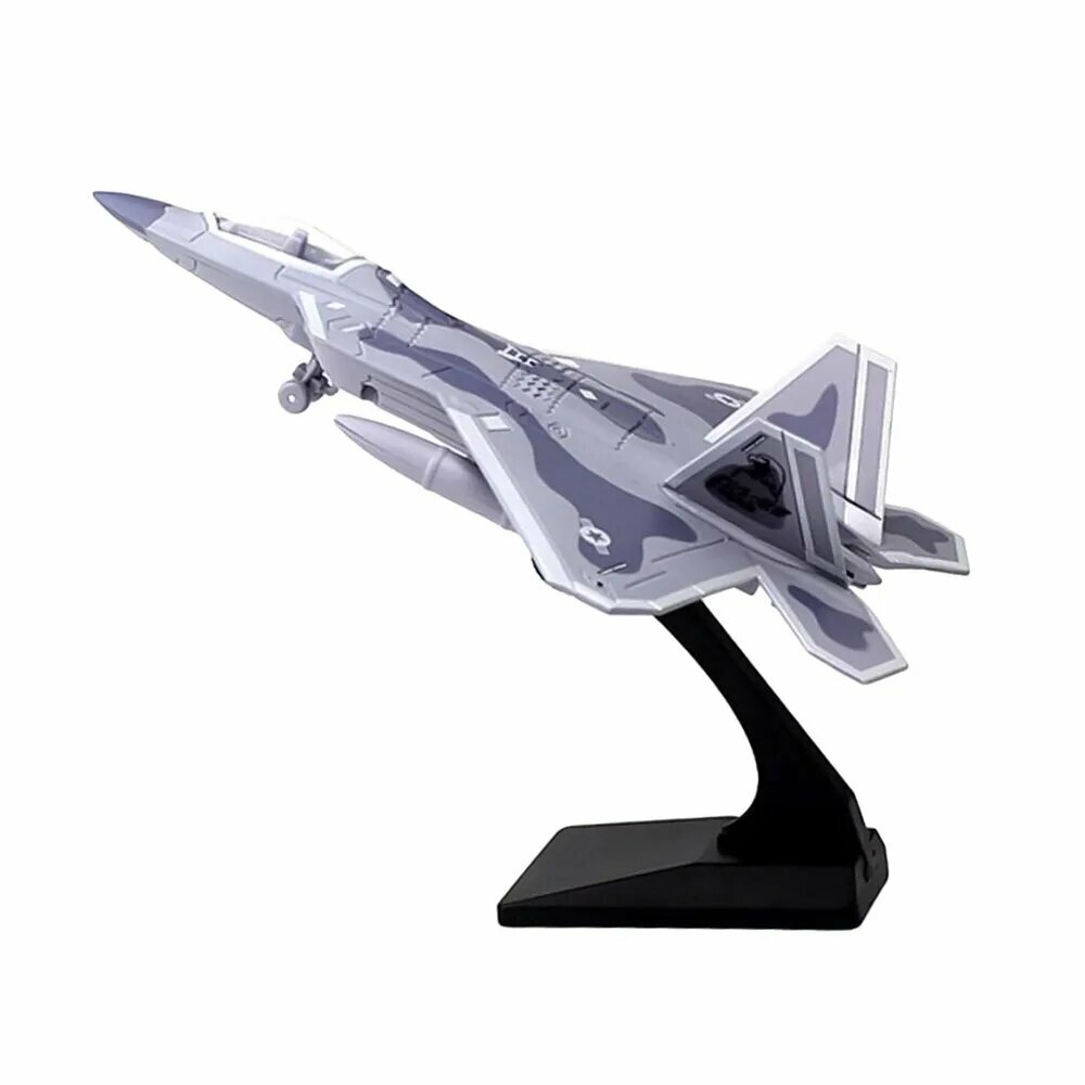 Модель самолёта F-22 Raptor 1:100, истребитель ВВС США, инерционная, с подсветкой и звуком, декоративная статуэтка