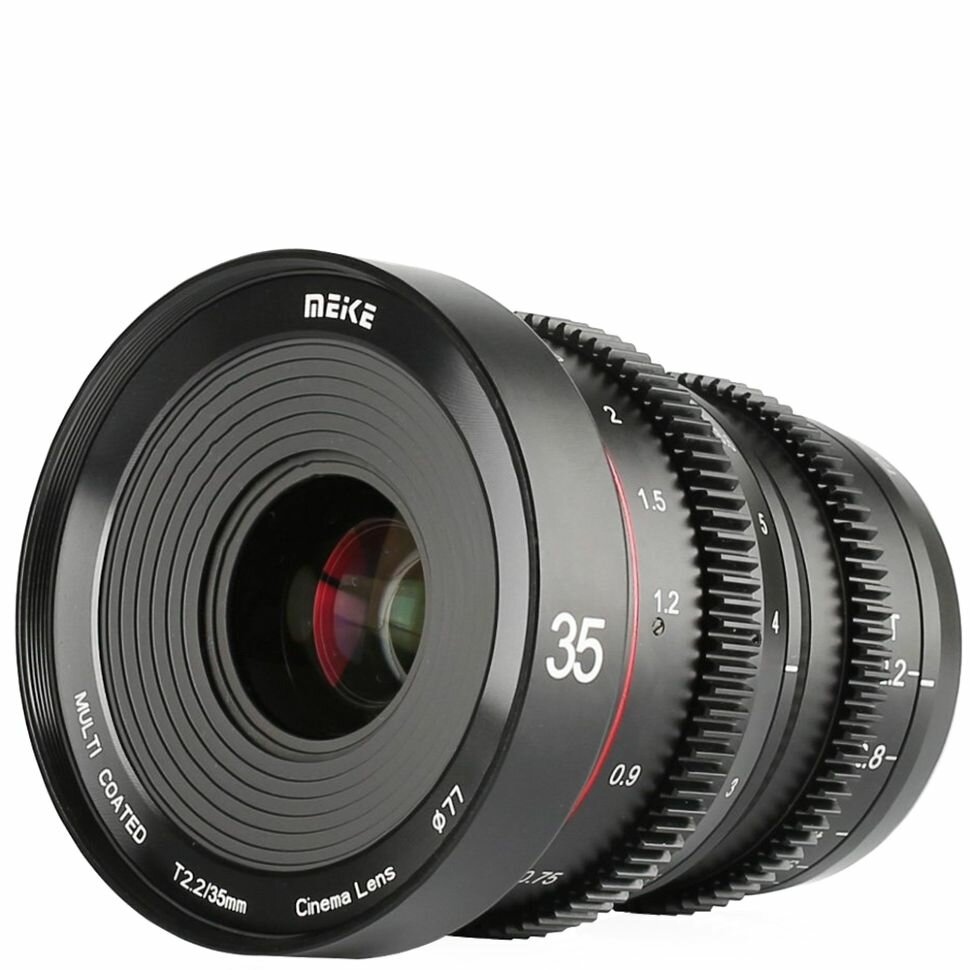 Объектив Meike 35mm T2.2 Micro 4/3, ручная фокусировка, зубчатое кольцо