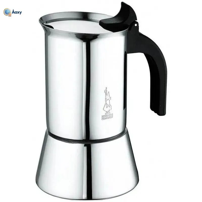 Гейзерная кофеварка Bialetti на 6 чашек (300 мл) из нержавеющей стали, для всех плит